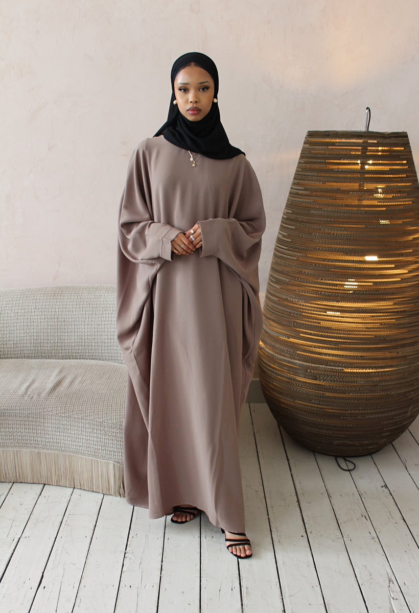 Mocha/Brown Farasha with Inner Belt – Bayt El Hayat